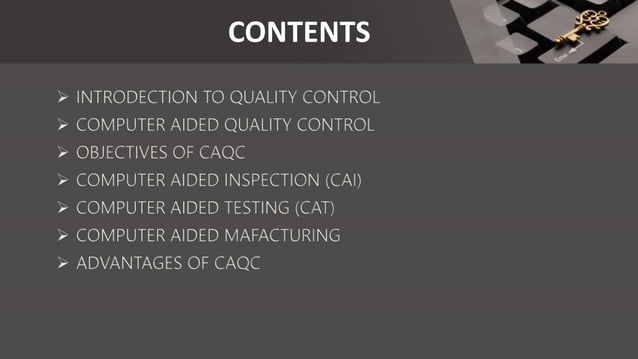 Computer aided quality control | PPTX