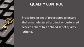 Computer aided quality control | PPTX