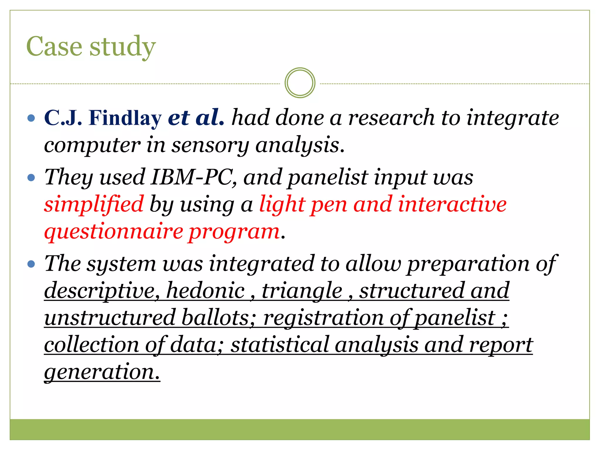Computer Aided Sensory Evaluation Pptx