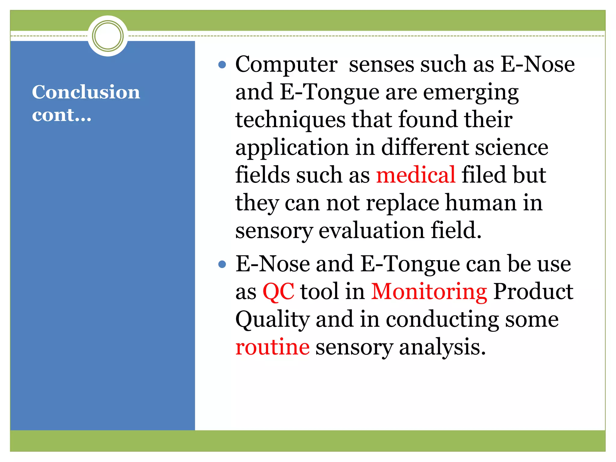 Computer aided sensory evaluation | PPTX
