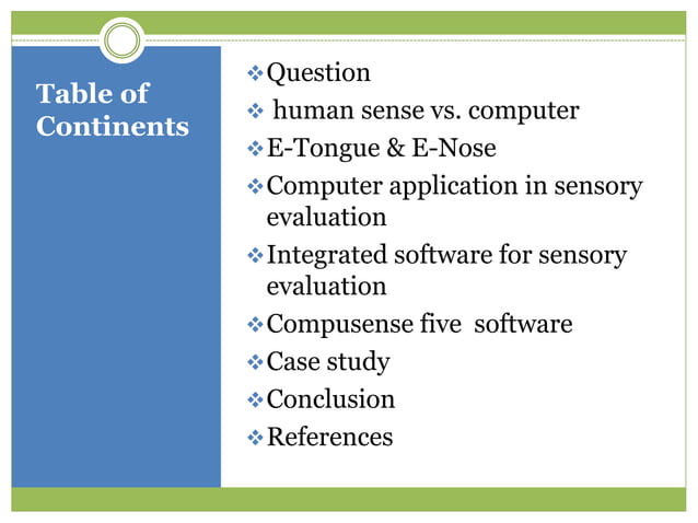 Computer aided sensory evaluation | PPTX