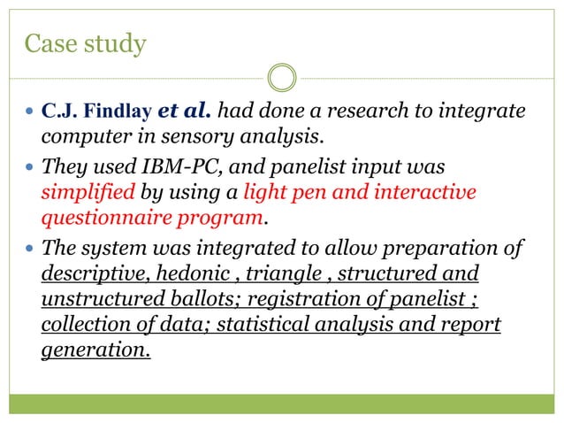 Computer Aided Sensory Evaluation Pptx