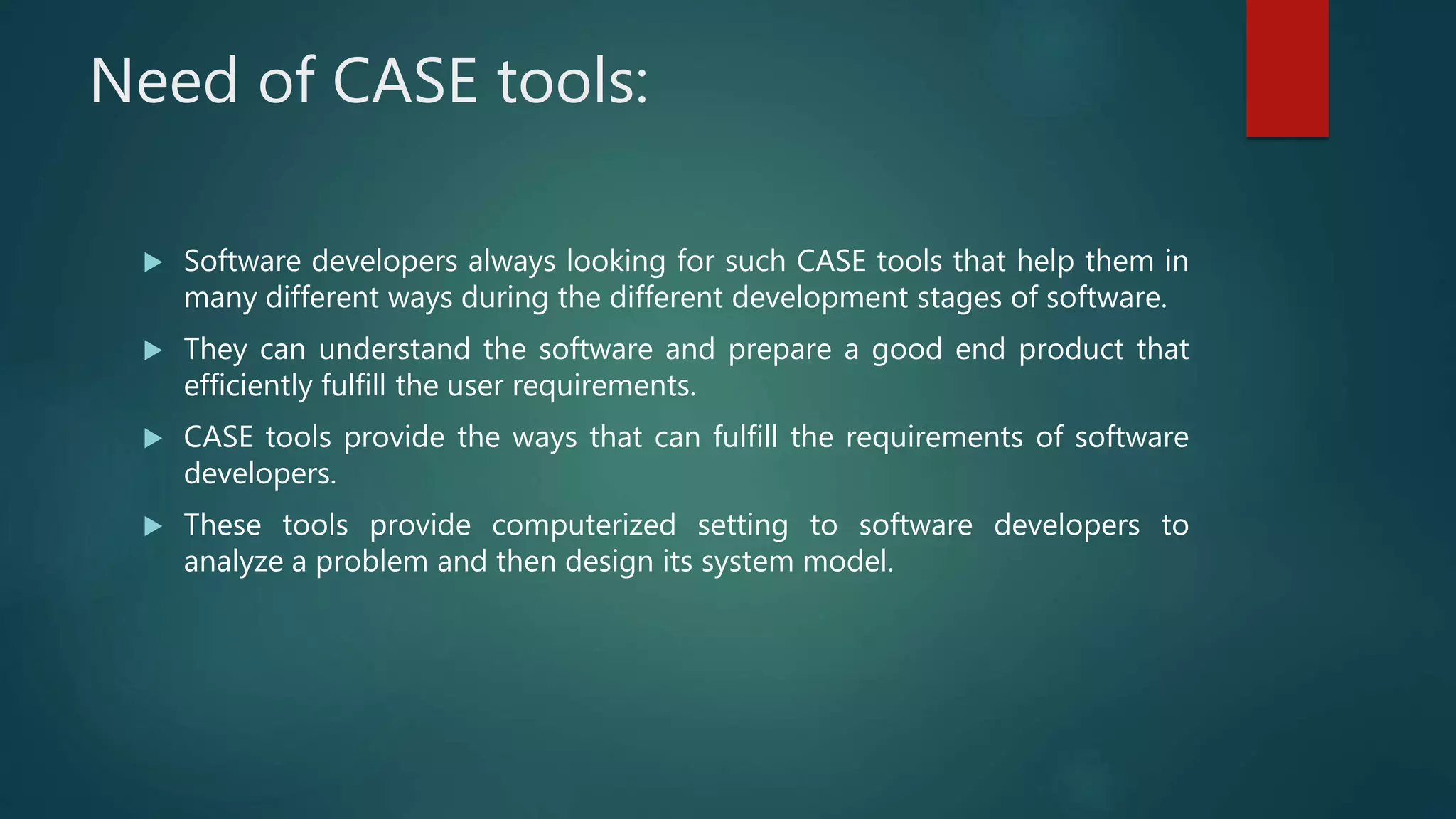Computer aided software engineering | PPTX