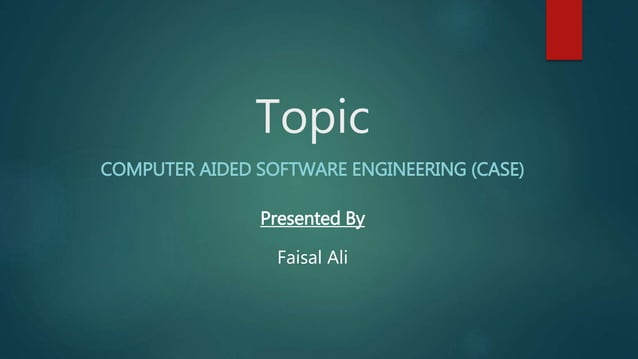 Computer aided software engineering | PPTX