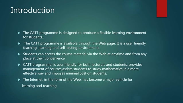 Computer aided teaching and testing | PPTX | Educational Assessment ...