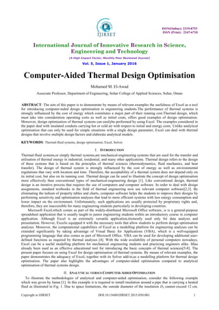 Computer aided thermal_design_optimisati | PDF