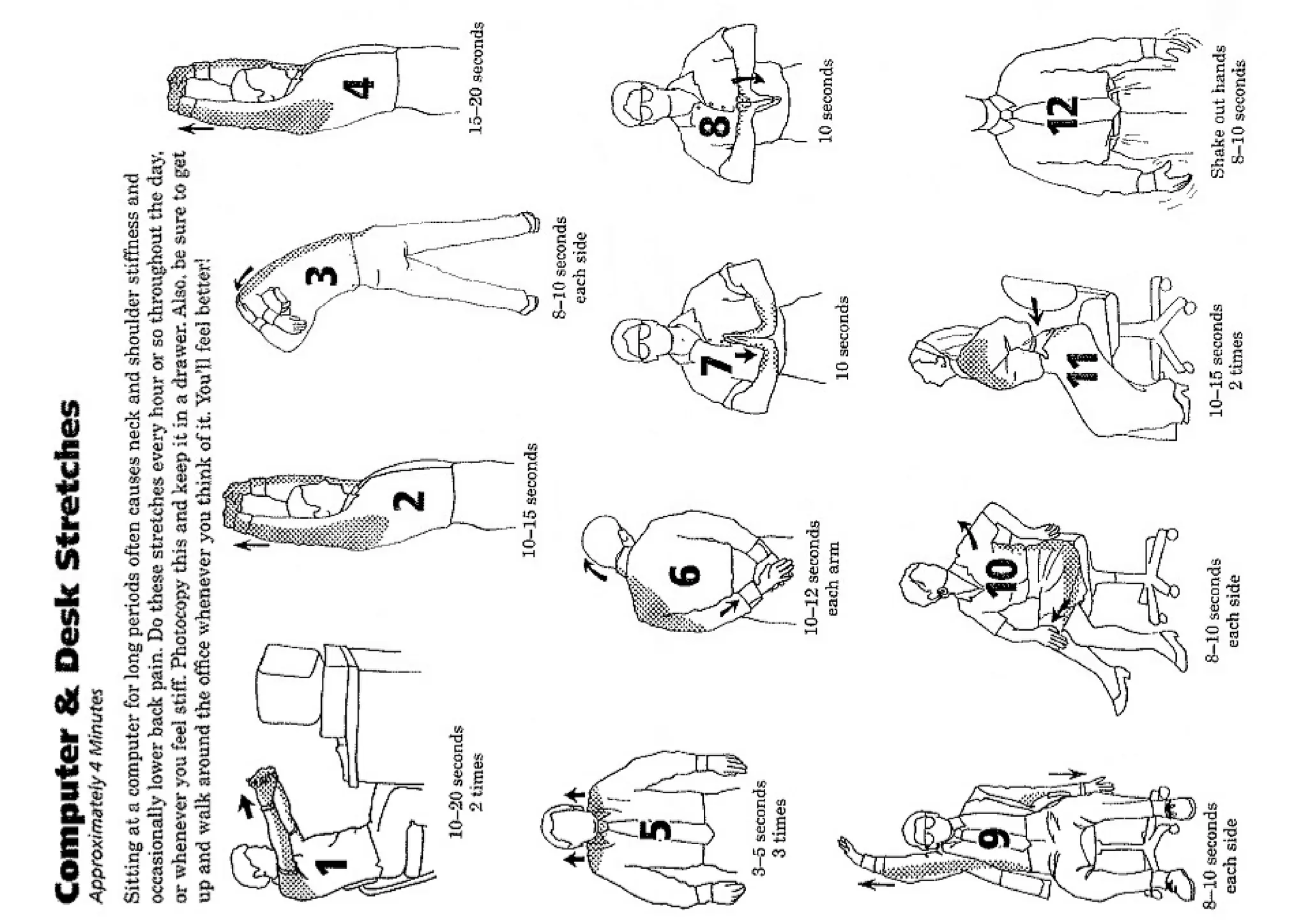 Computer and desk stretches | PPT