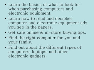 Computer and electronic shopping guide | PPT