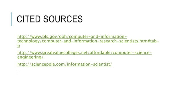 Computer and information research scientists | PPT
