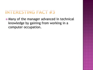 Computer and information systems manager | PPTX