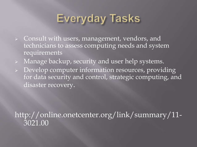 Computer and information systems managers | PPT