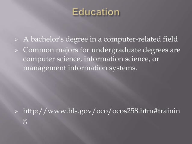 Computer and information systems managers | PPT