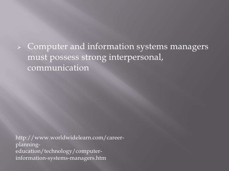 Computer and information systems managers Computer and information systems managers