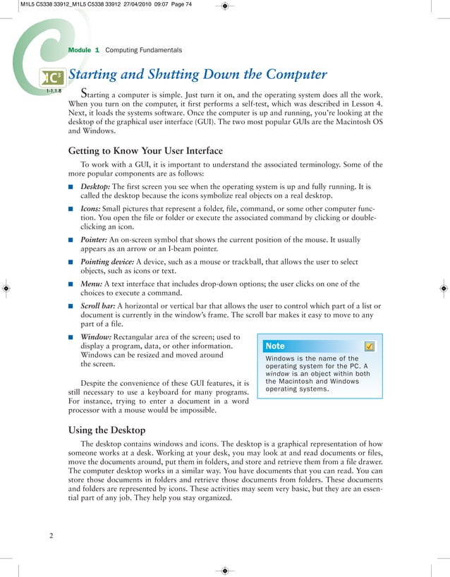 Computer and information technology lesson 1 | PDF