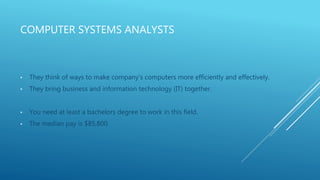 Computer and information technology occupations | PPT