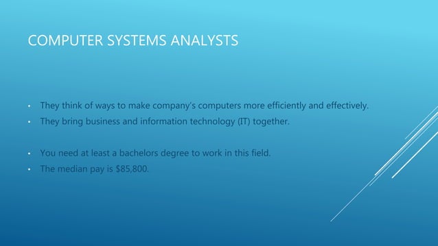 Computer and information technology occupations | PPT