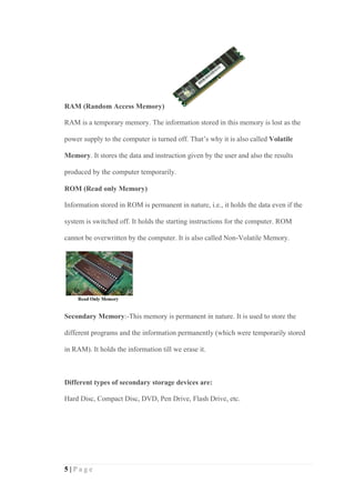 Computer and its application | PDF