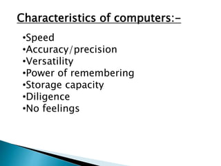 Computer and its basic concepts | PPTX