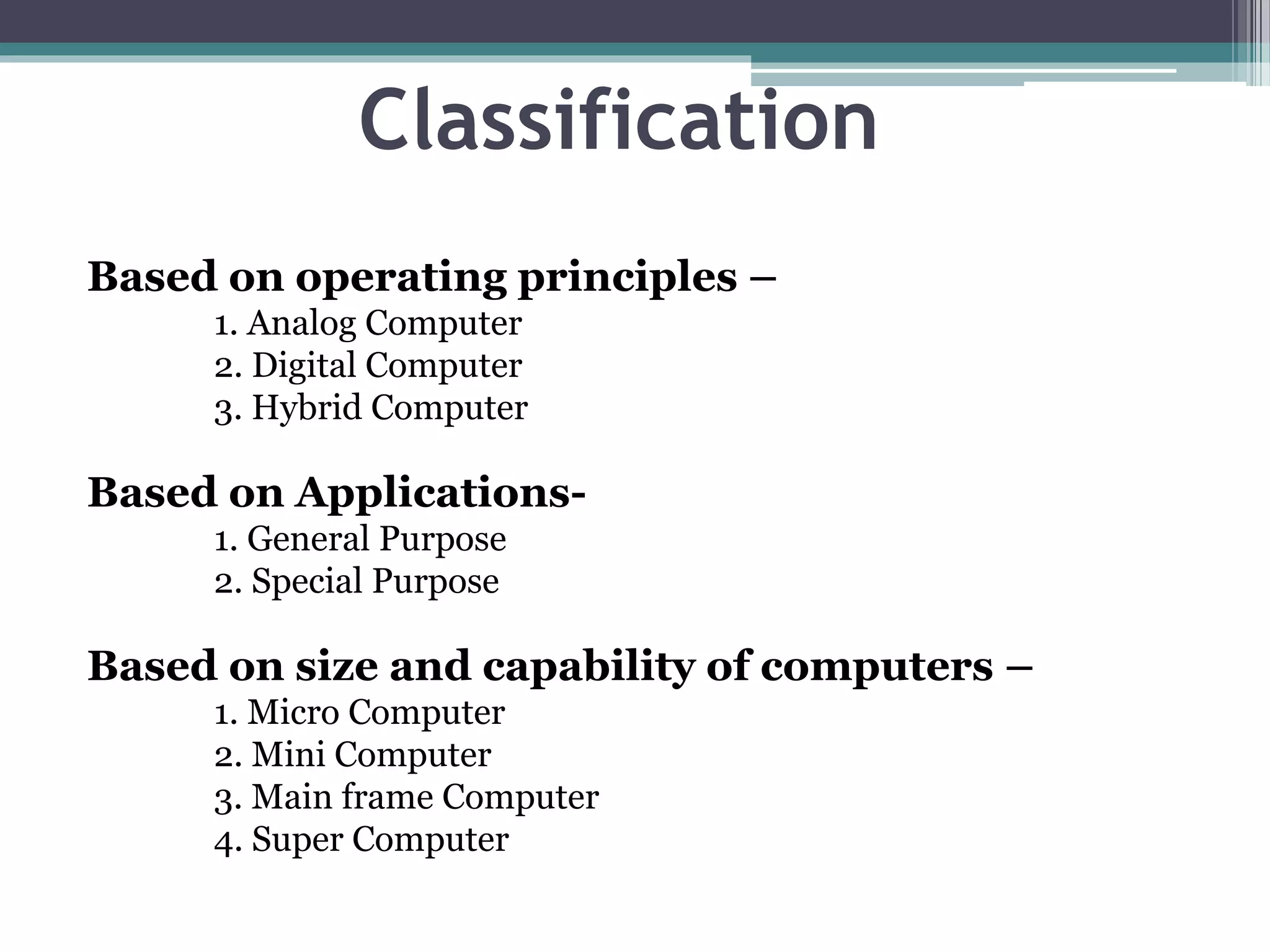 Computer and its classification | PPTX