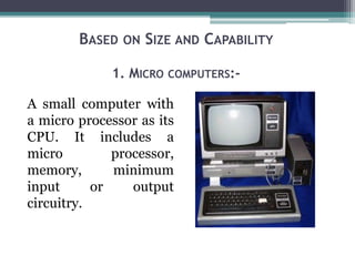 Computer and its classification | PPTX