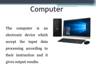 Computer and its classification | PPTX