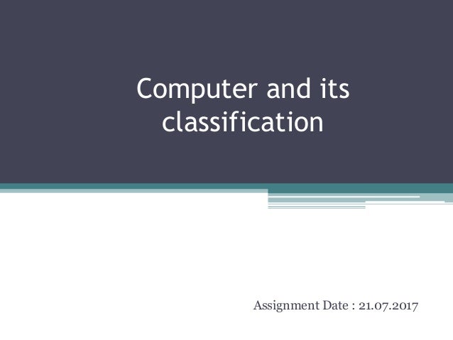 Computer and its classification
