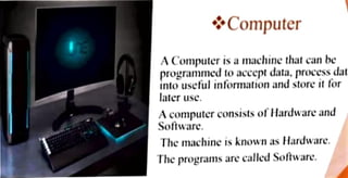 COMPUTER AND ITS COMPONENTS PPT.by naitik sharma Class 9th A mittal ...