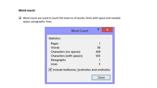 Computer and ms word | PPTX