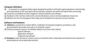 Computer and ms word | PPTX