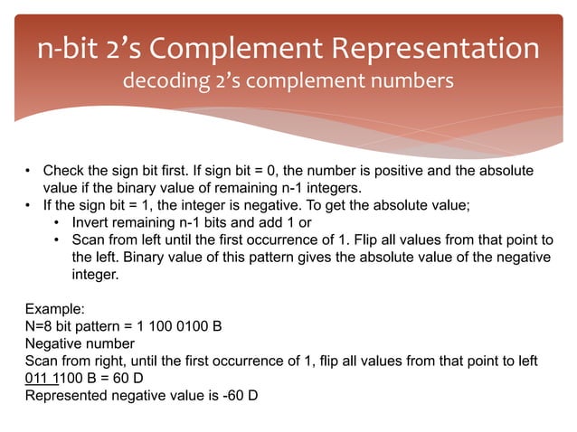 Representation of Integers | PPTX