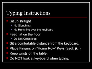 Computer and typing rules | PPT