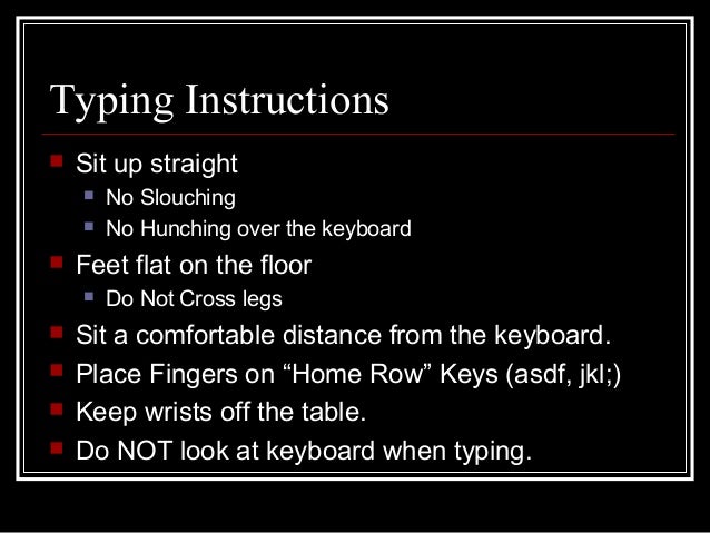 Computer And Typing Rules Computer And Typing Rules