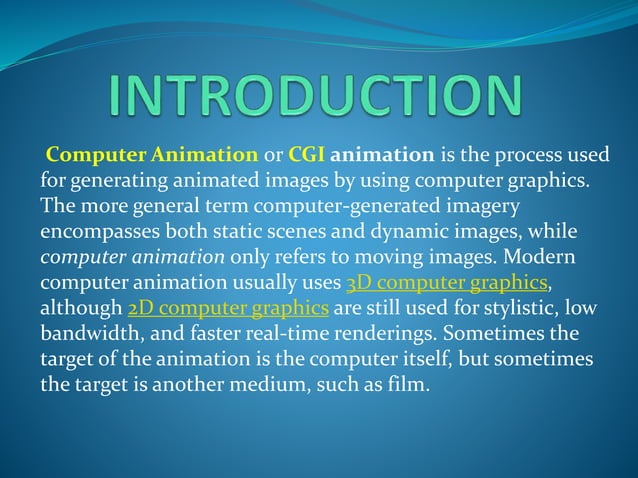Computer animation | PPT