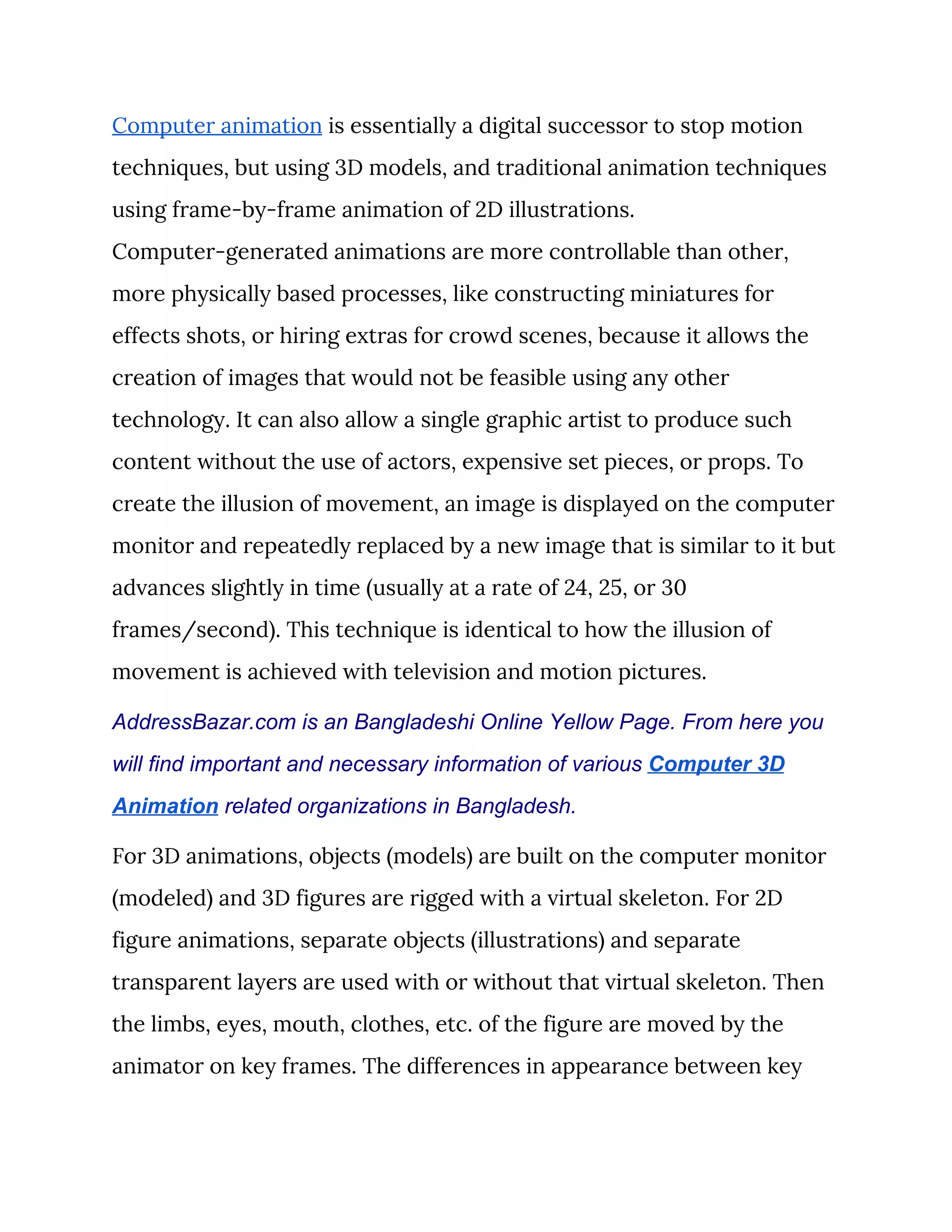 Computer animation | PDF