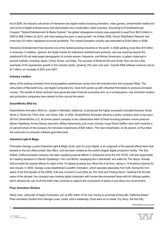 Computer animation entertainment_(emerging_industry_overview) | PDF