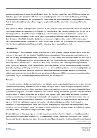 Computer animation entertainment_(emerging_industry_overview) | PDF