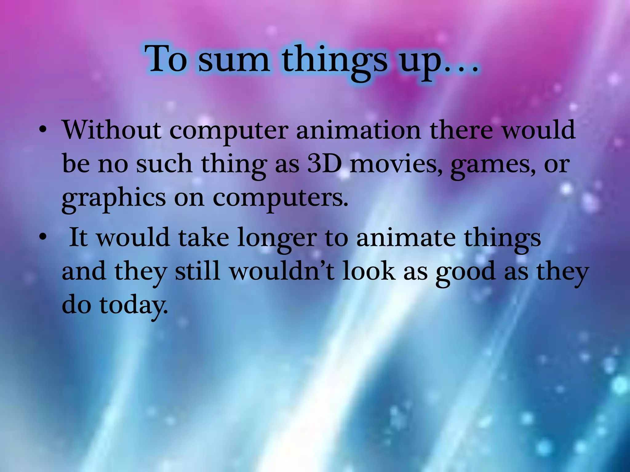 Computer Animation PowerPoint | PDF