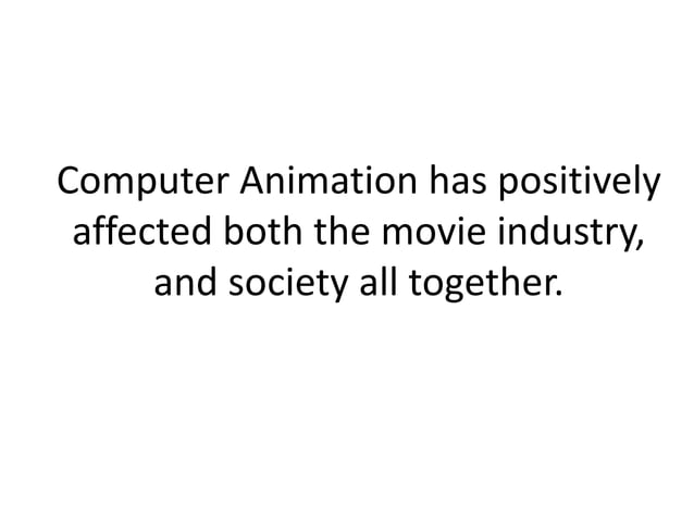 Computer Animation PowerPoint | PPT