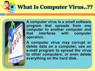 Bye Bye Computer Virus
