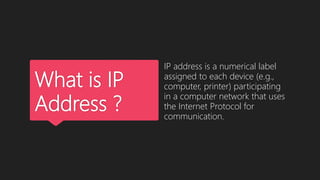 IP address & Domain name | PPTX