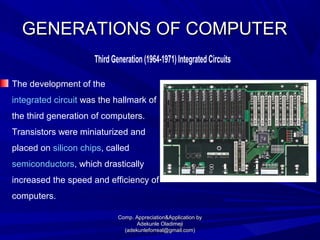 Computer Studies, Uses, Computer application and appreciation | PPT