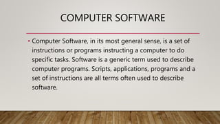 Computer application appreciation unit i | PPTX