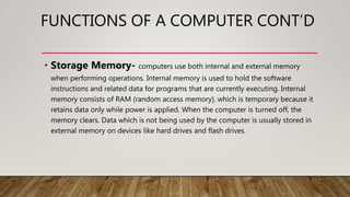 Computer application appreciation unit i | PPTX