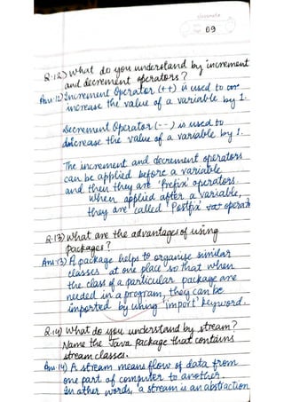 ICSE Computer Applications Class X Handwritten Notes | PDF