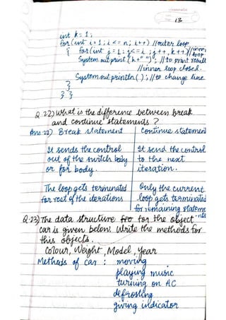 ICSE Computer Applications Class X Handwritten Notes | PDF