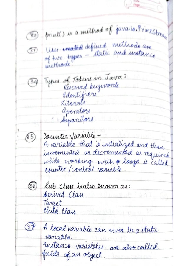 Icse Computer Applications Class X Handwritten Notes Pdf