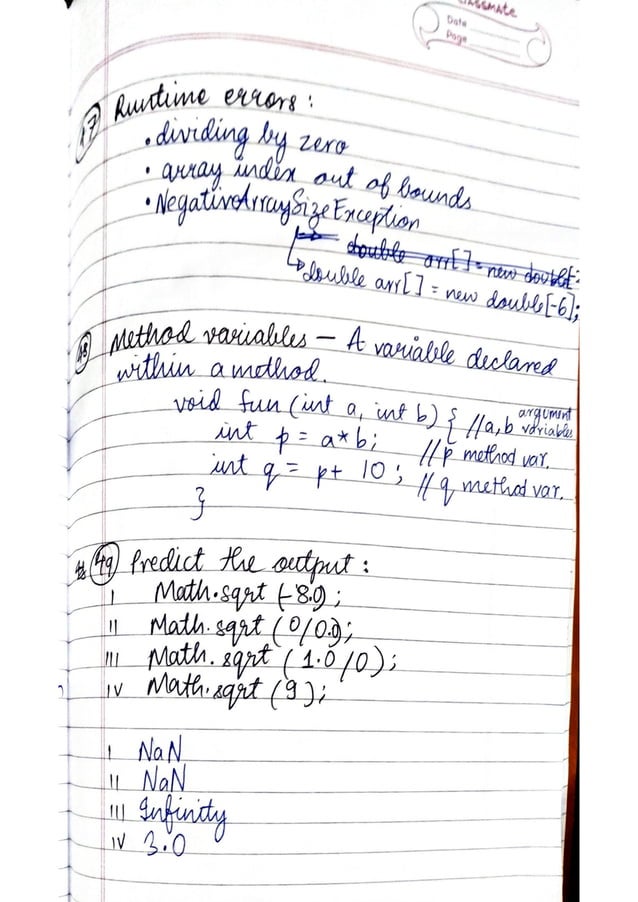 Icse Computer Applications Class X Handwritten Notes Pdf