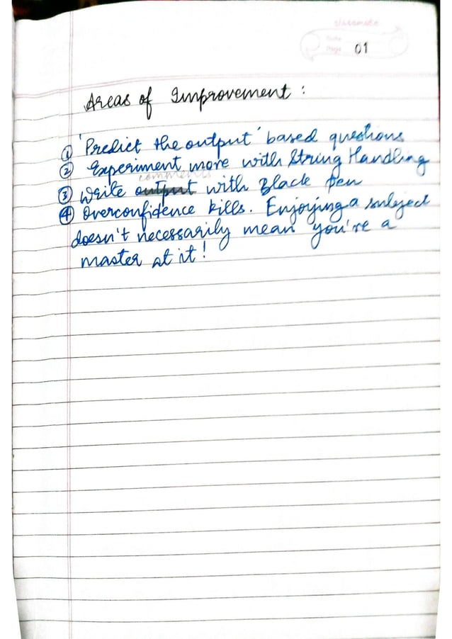 Icse Computer Applications Class X Handwritten Notes Pdf