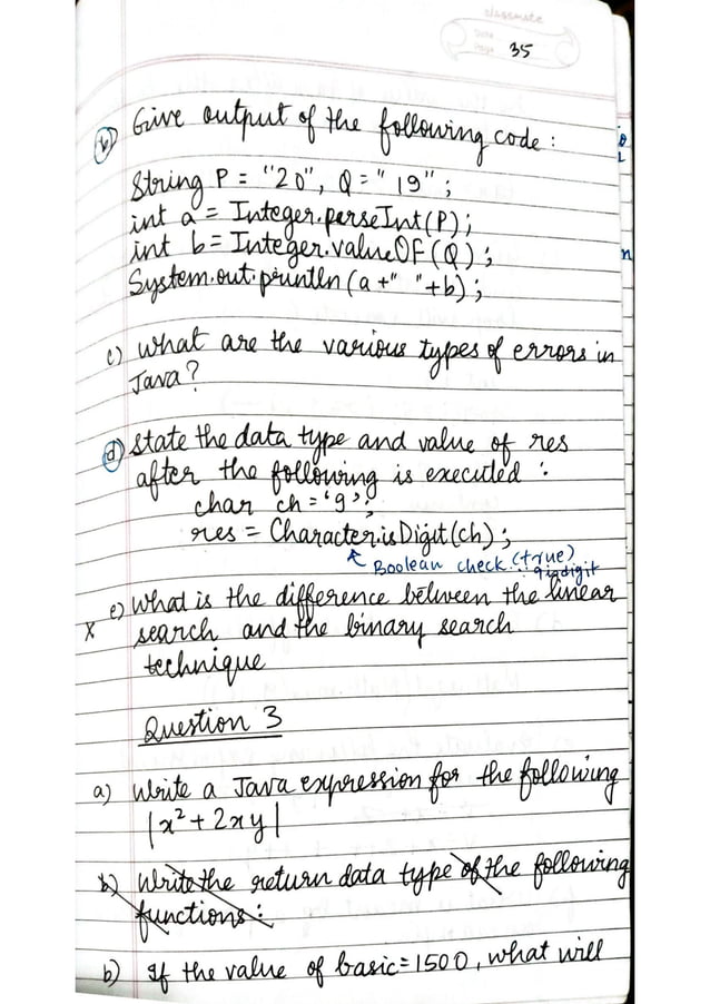 ICSE Computer Applications Class X Handwritten Notes | PDF | Technology ...