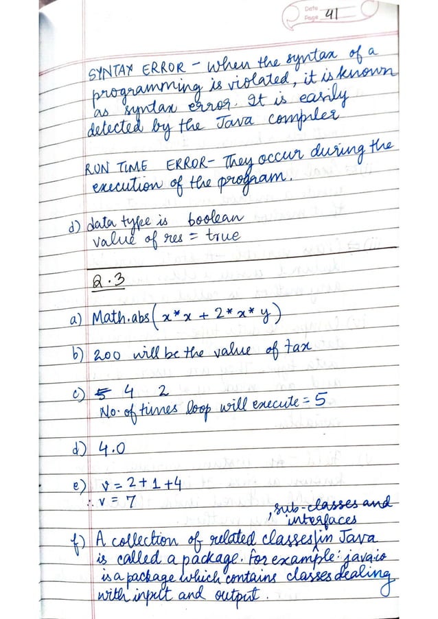 Icse Computer Applications Class X Handwritten Notes Pdf Technology